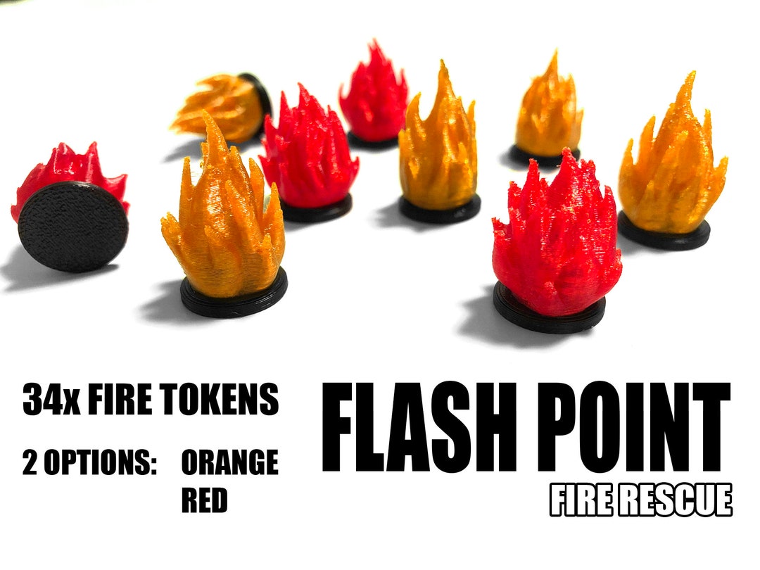 Flash Point: Fire Rescue (boardgame) Realistic 3D Fire Tokens (3dprint ...