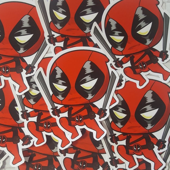Deadpool Cute Chibi Vinyl Sticker - Etsy