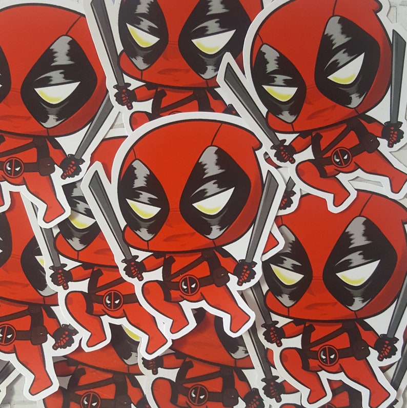 Deadpool Cute Chibi Vinyl Sticker - Etsy