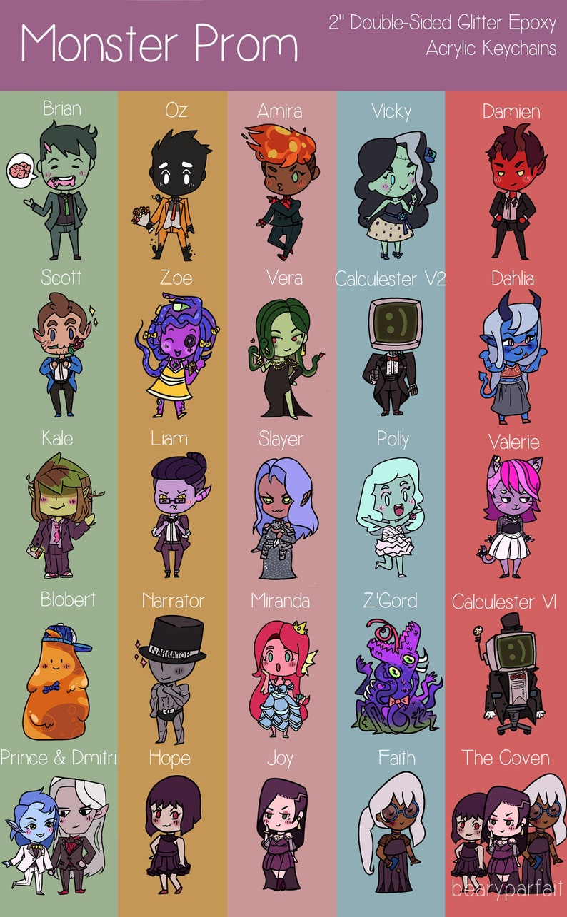 Monster Prom Keychains - Etsy
