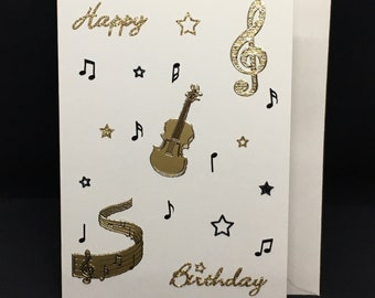 Personalised Violin Birthday Card Violinist Viola Cello - Etsy UK