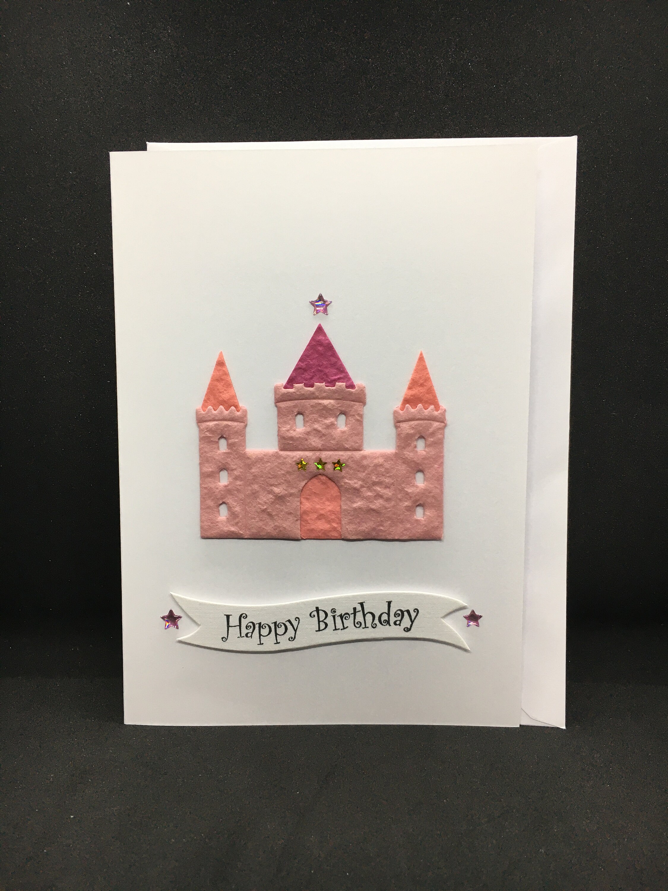 Feliz cumpleaños princesa castillo tarjeta - Etsy España