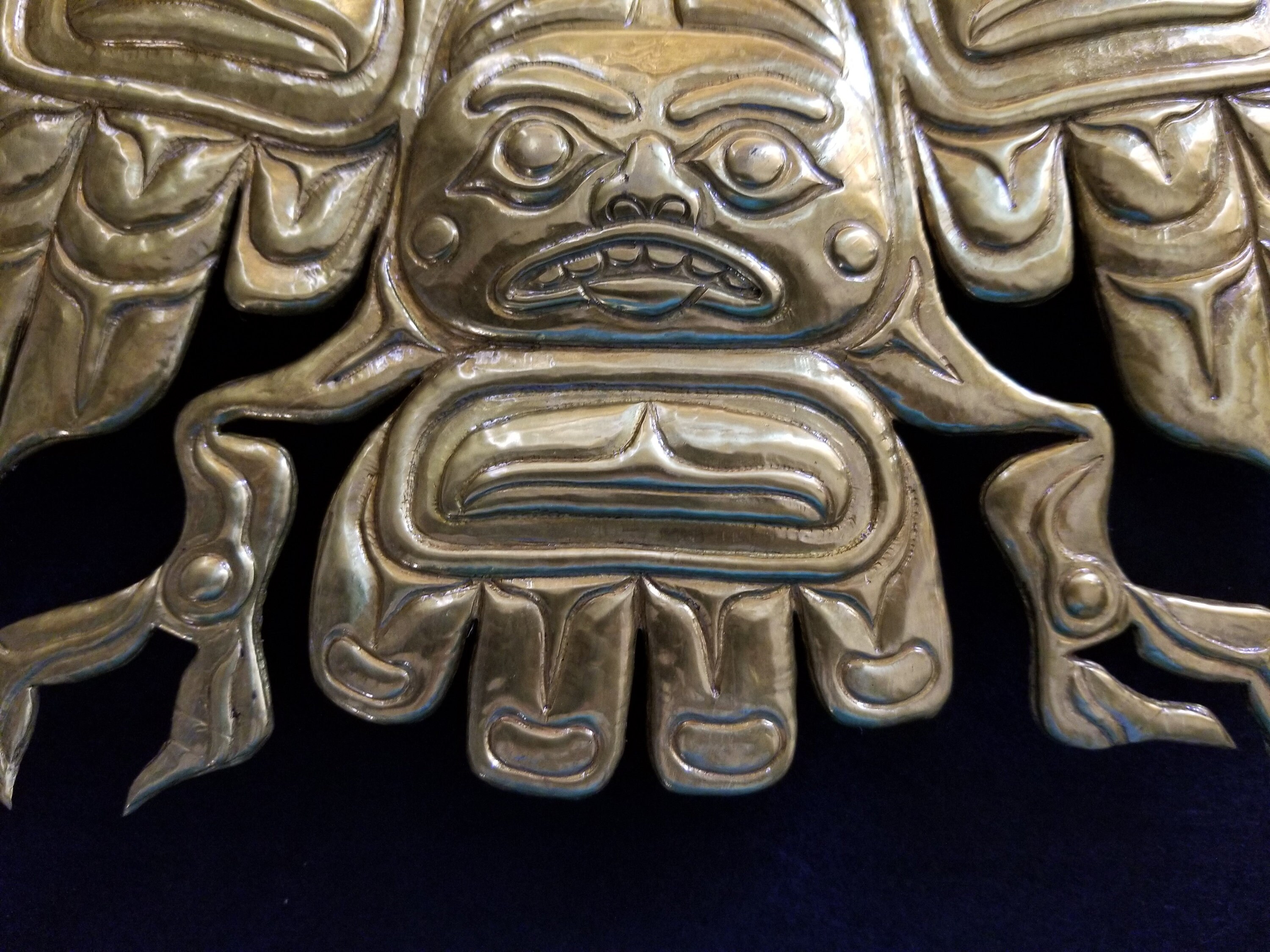 Northwest Coast Native Raven Stolen the Moon Hand-made Brass Artwork ...