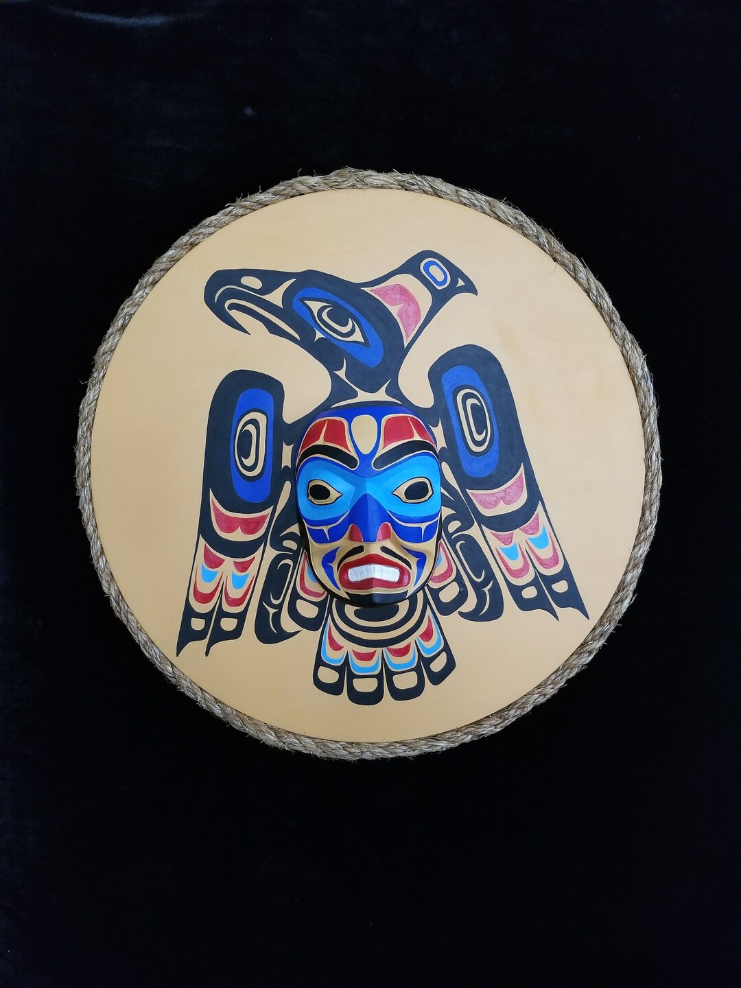 Northwest Coast Native Tsimshian Haida Art Wood Carved Moon Mask and ...