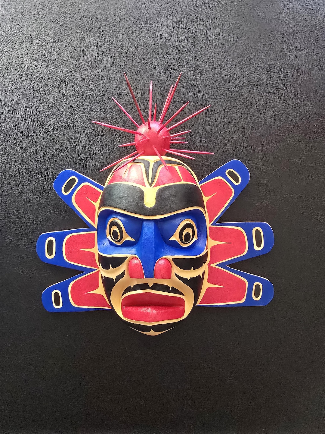 Northwest Coast Hand Made Wood Carving First Nation Kumugwe' With Sea ...