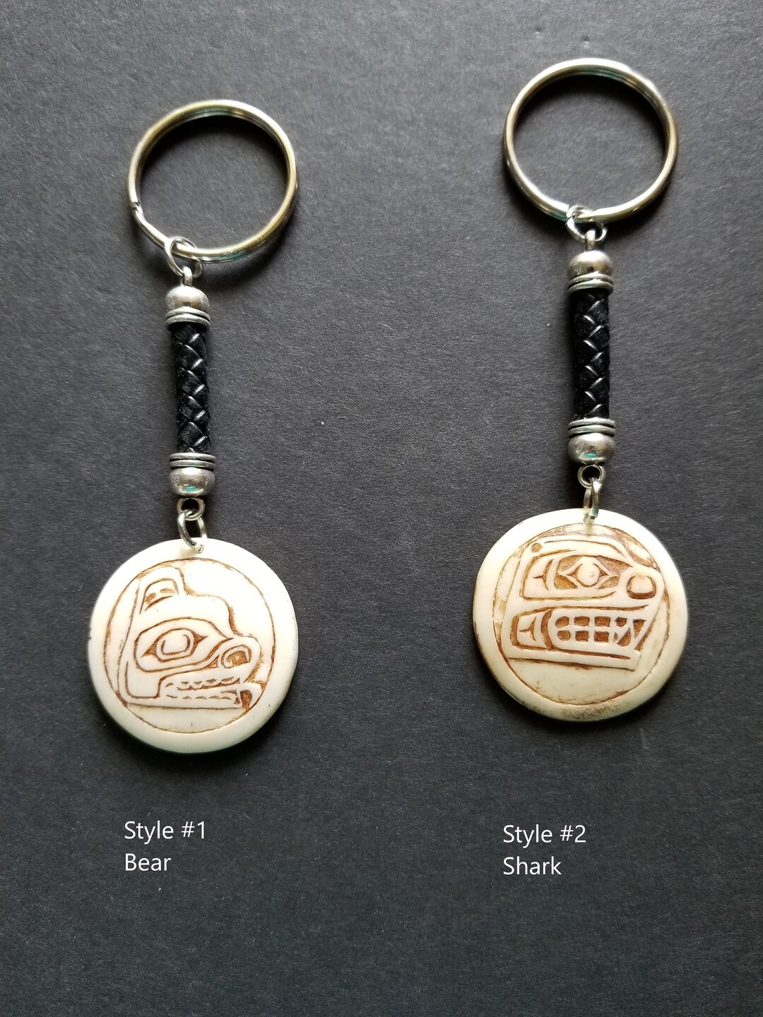 Northwest Coast Haida Art Bone Carved Key Chains - Etsy