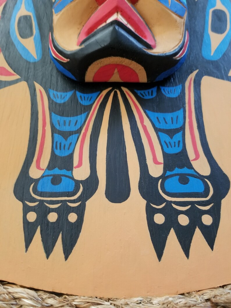 Pacific Northwest Coast Native Haida Art Thunderbird and Moon Mask Wood ...
