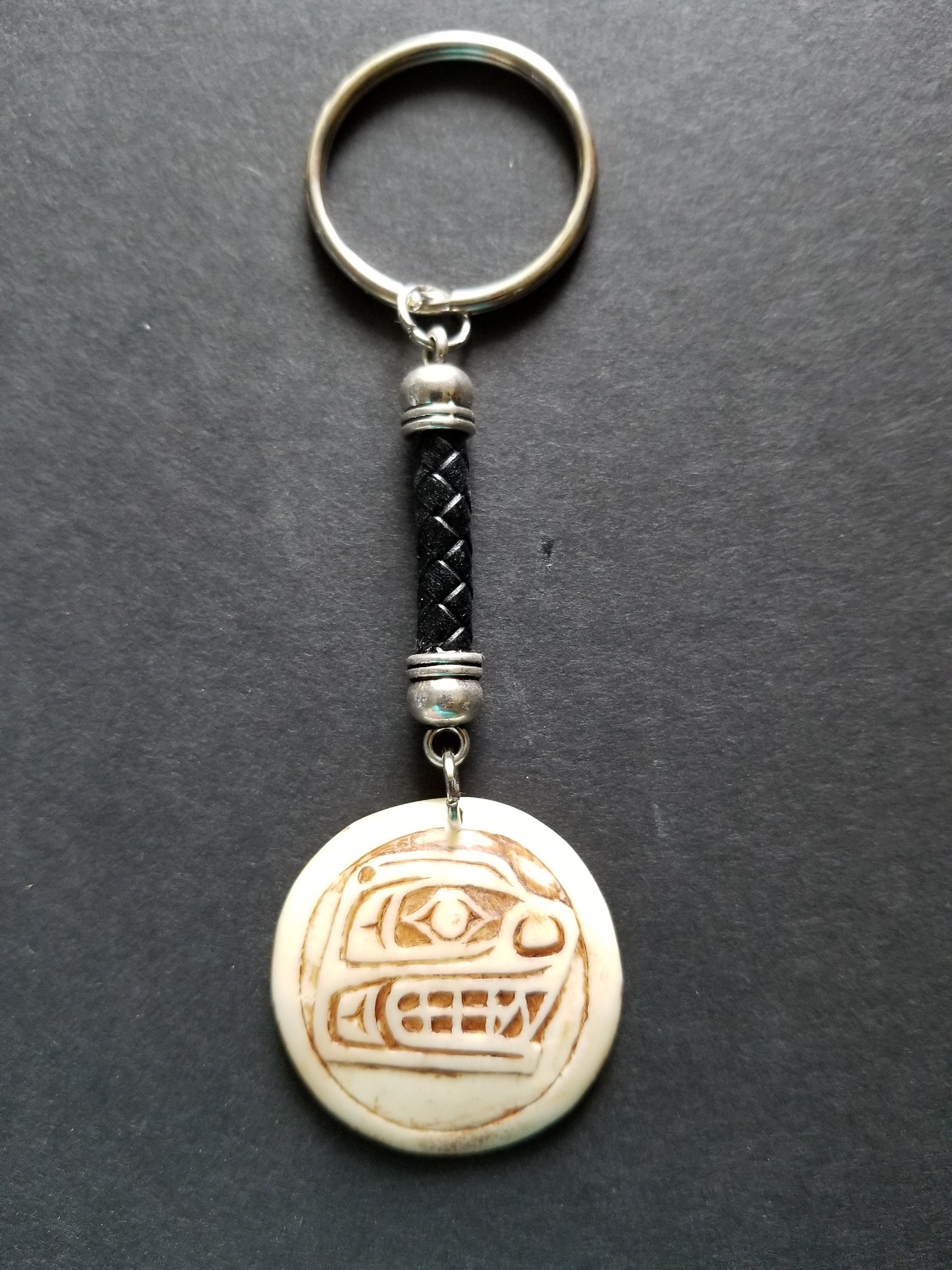 Northwest Coast Haida Art Bone Carved Key Chains - Etsy