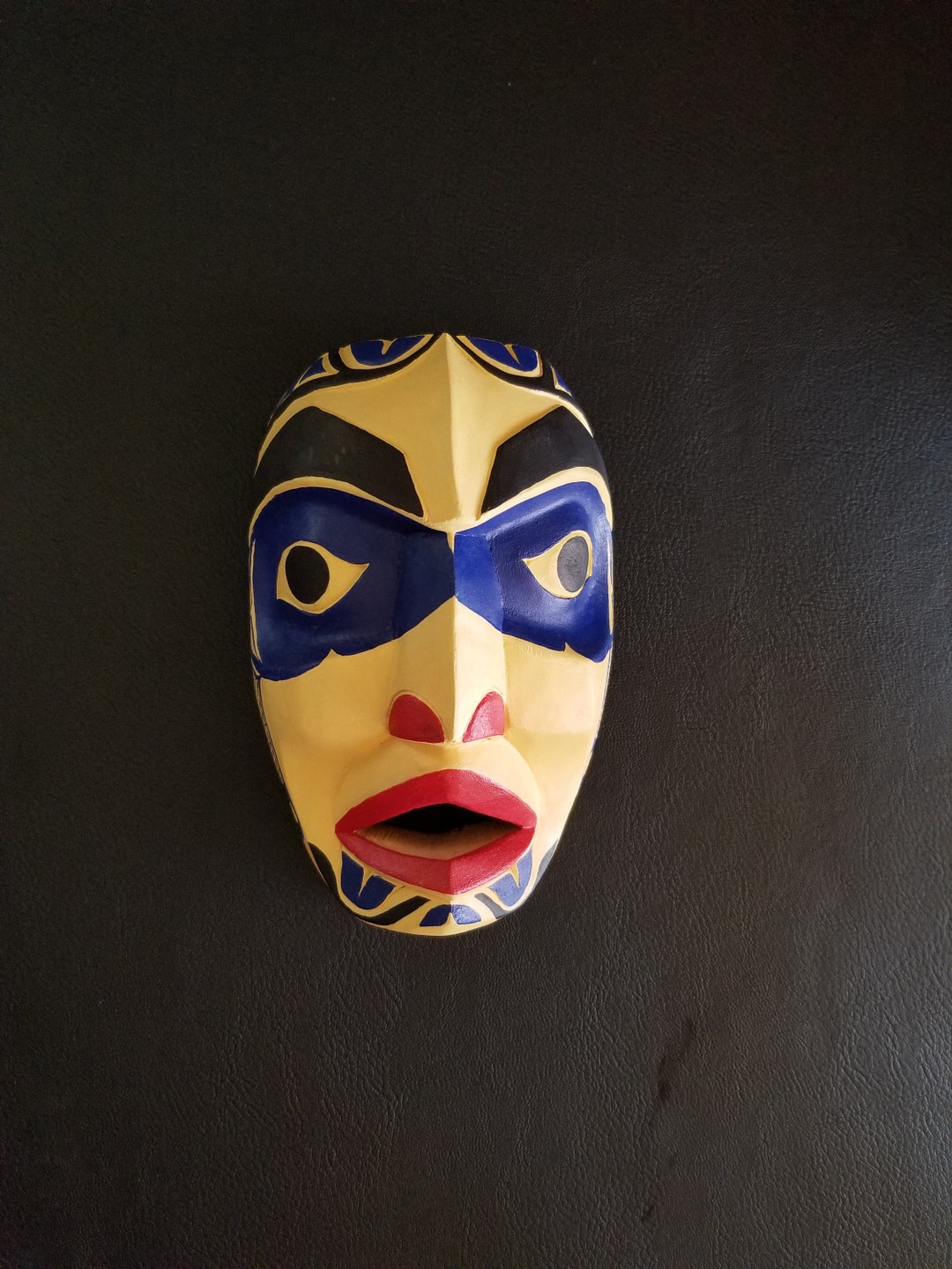 Medium Size Pacific Northwest Coast Hand Made Wood Carved spirit of the ...