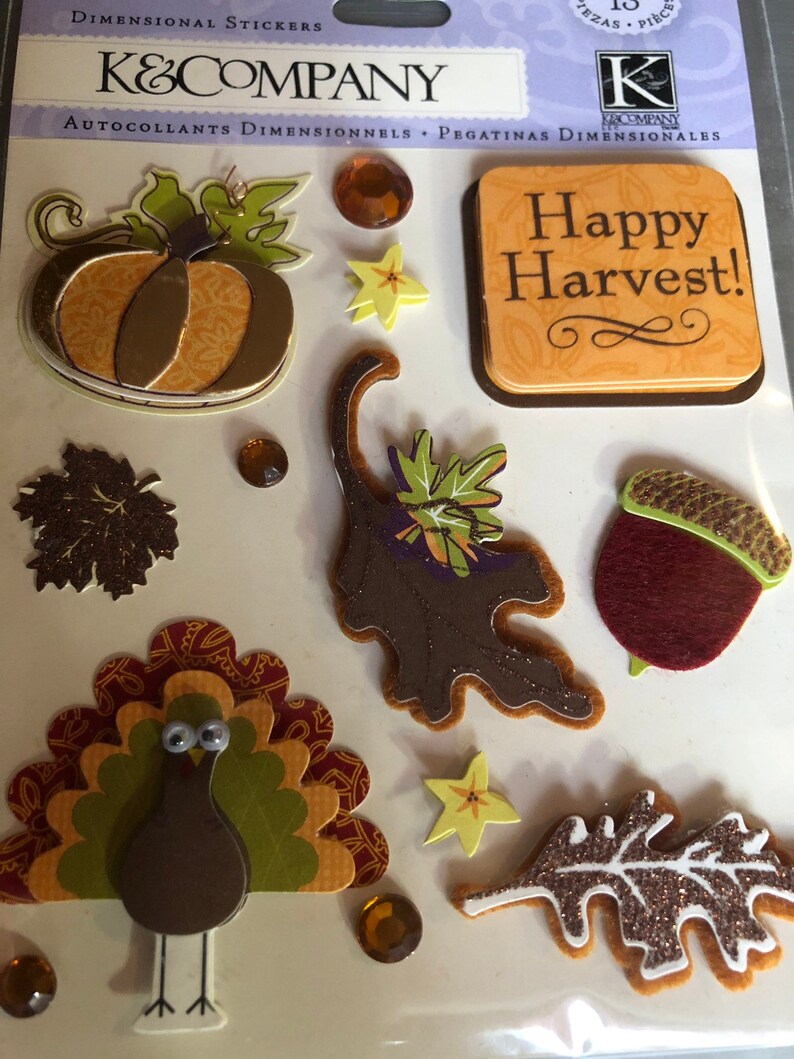 Fall Embellishments Stickers Jolee's Sticko K&Company | Etsy