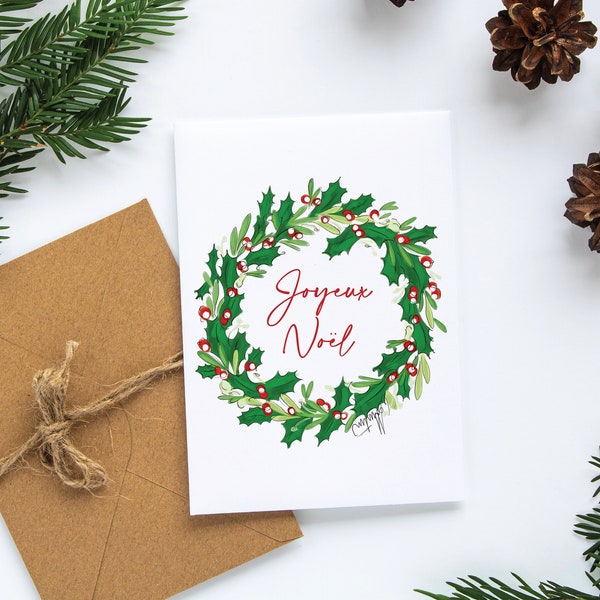 Joyeux Noel Card - Etsy
