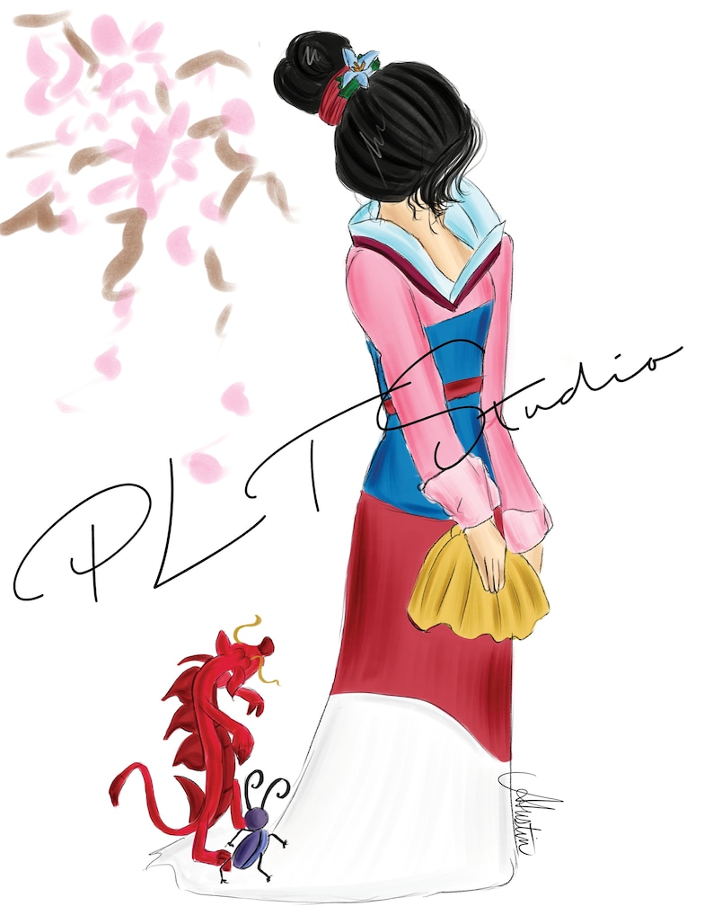 Flores de cerezo Princess Wall Art Mulan Wall Decor Mulan - Etsy España