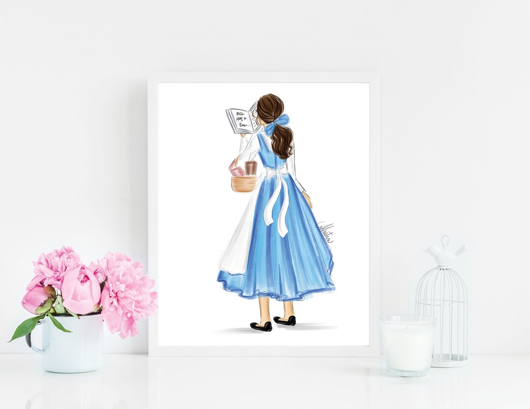 Bookworm Princess, Disney Princess Art, Princess Art, Beauty and Beast ...