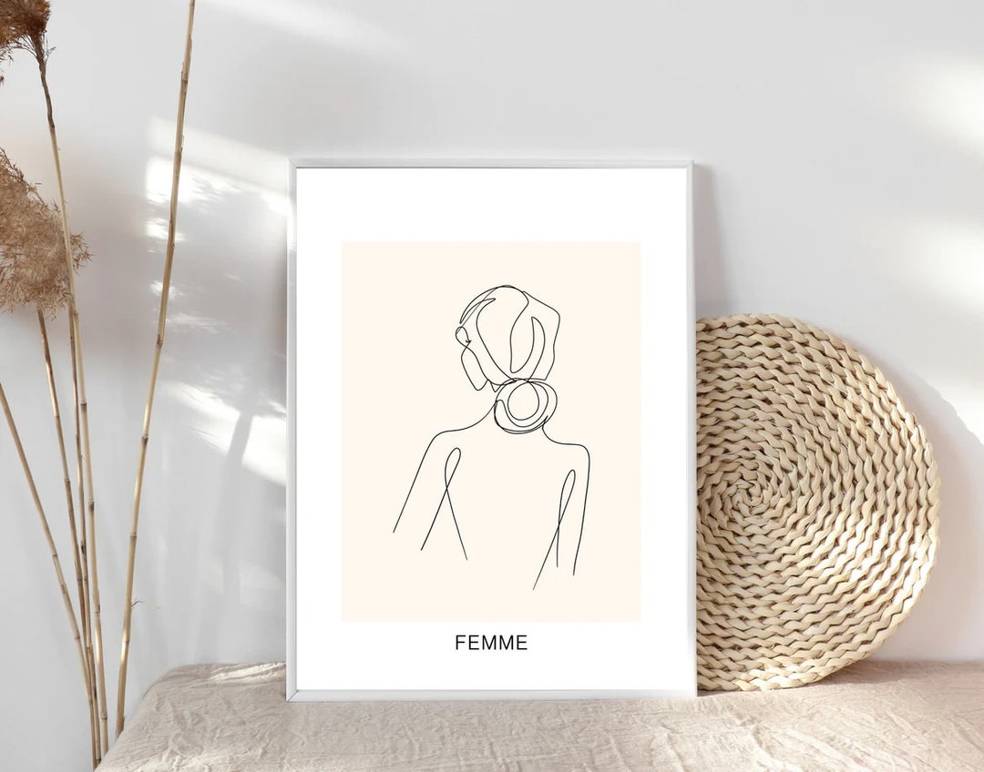 Femme Line Art Abstract Illustration Summer Art Pltstudio Abstract Line ...