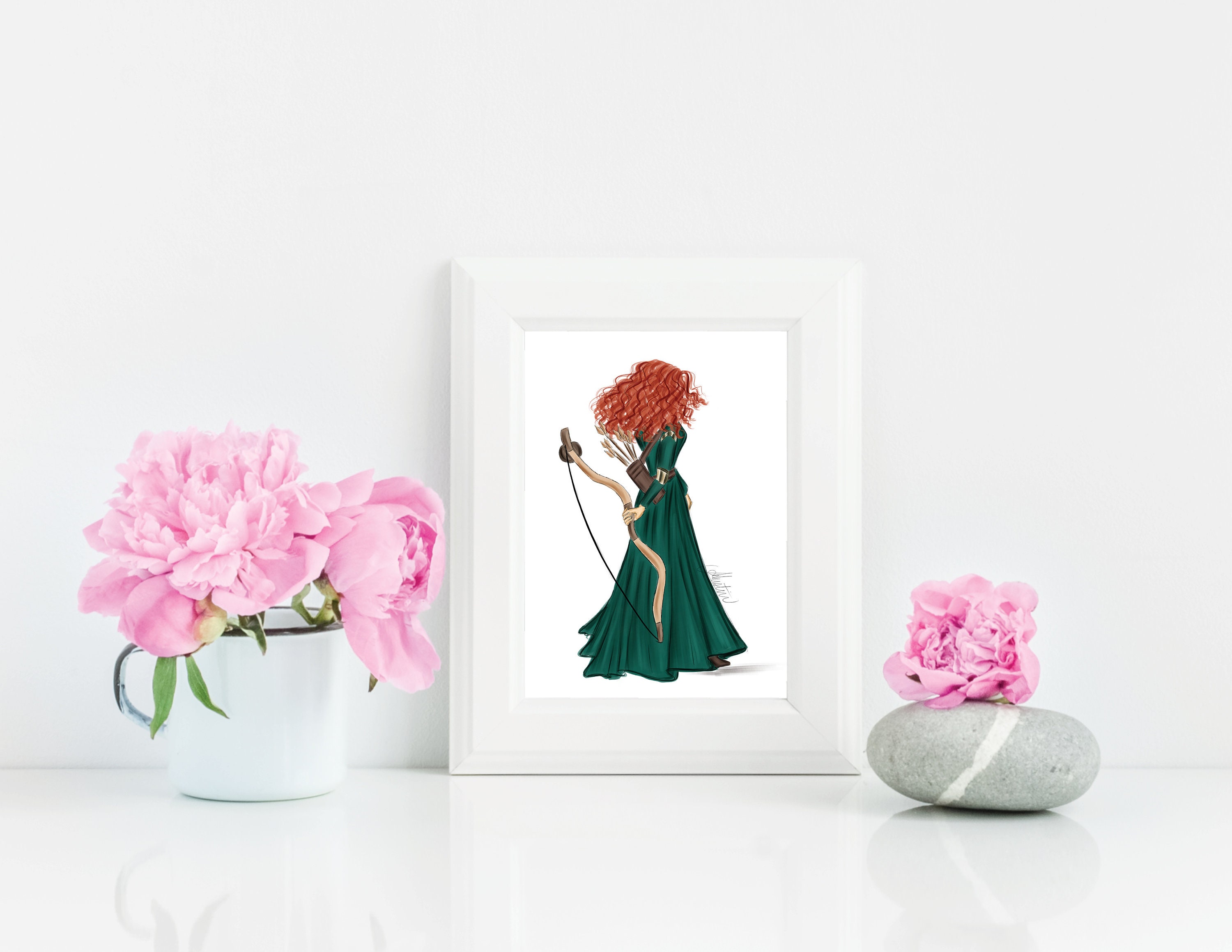 The Archer Merida Art Print Disney Princess Inspired Art - Etsy