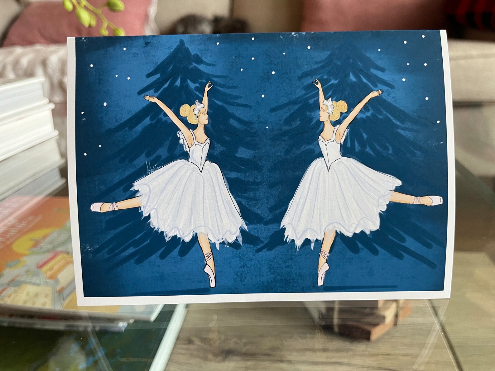 Sugar Plum Fairies Cards the Nutcracker Cards Set Pink Christmas Cards ...