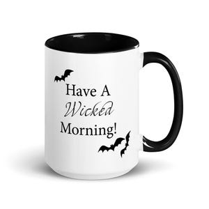Wicked Coffee Mugs 15 Oz Mug With Color Inside Halloween Coffee Mugs ...