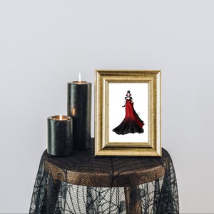 Vampire Princess Illustration Vampire Art Print Halloween Witch Art ...
