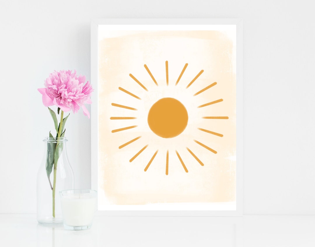 Sunshine Modern Art, Sun Illustration, Summer Pltstudio, Modern Wall ...
