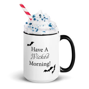Wicked Coffee Mugs 15 Oz Mug With Color Inside Halloween Coffee Mugs ...