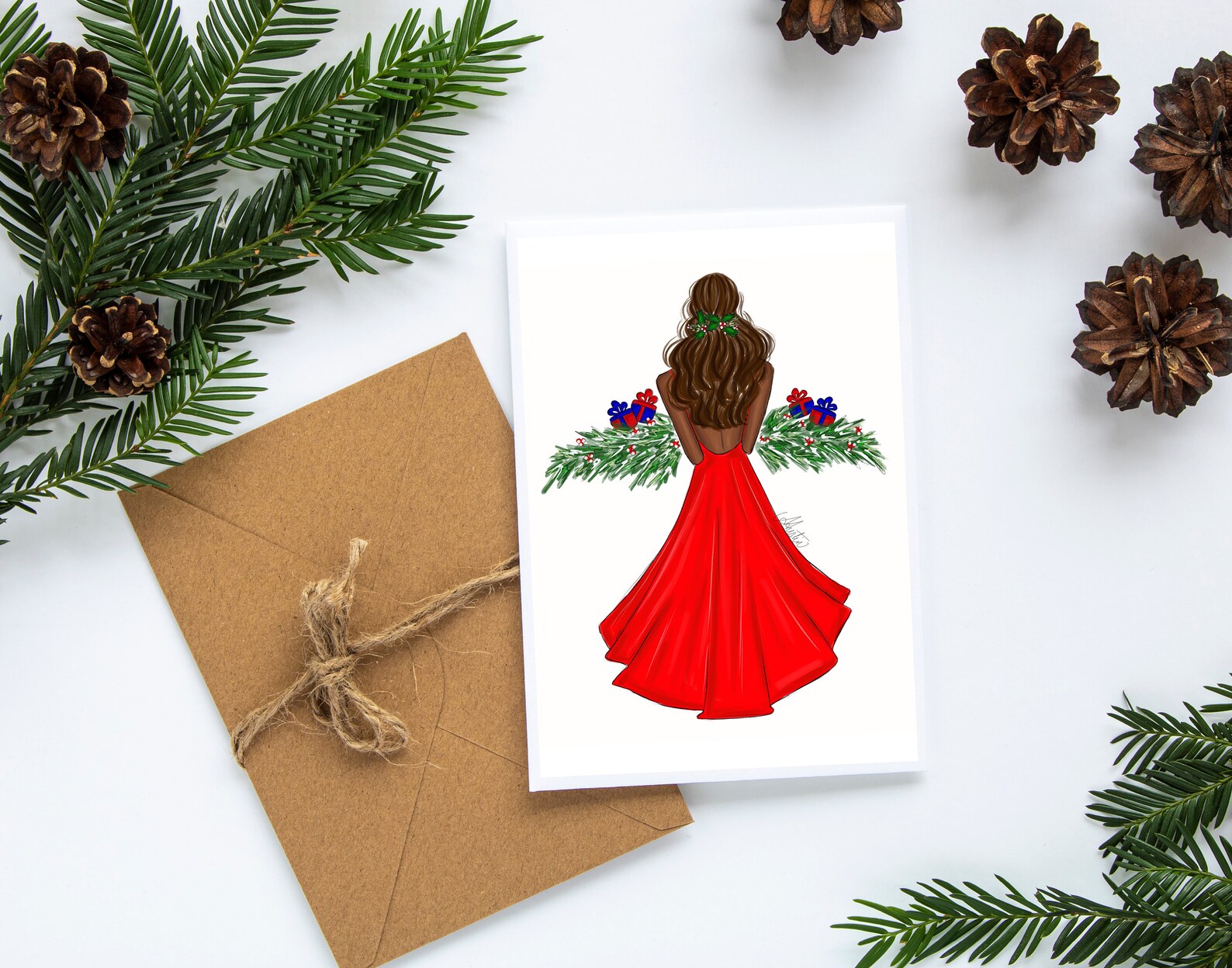 Holly and Ivy Cards Set, Christmas Cards, Holly and Ivy Stationery ...