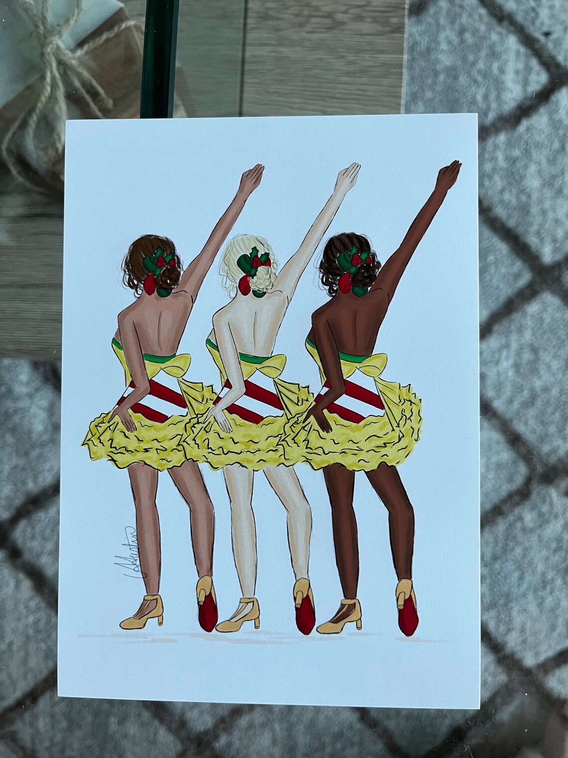 The Rockettes Art Print Christmas Art Print Christmas Wall - Etsy
