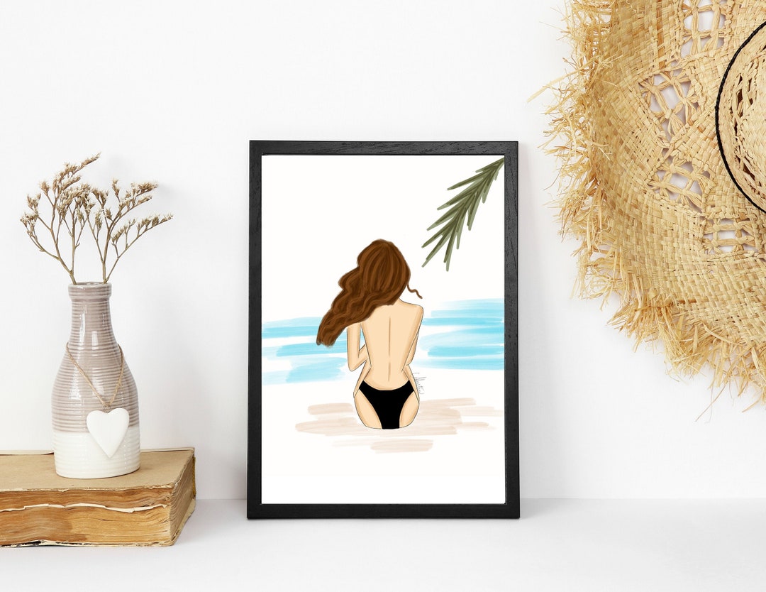 Beach Views Beach Wall Art Naked Art Summer Fashion Art Summer Wall 9076