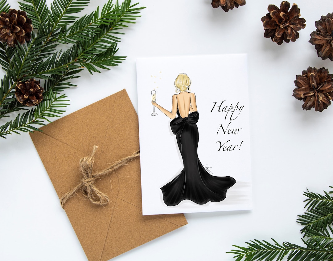Happy New Year Cards Set NYE Cards Sets NYE Stationery, Holidays ...