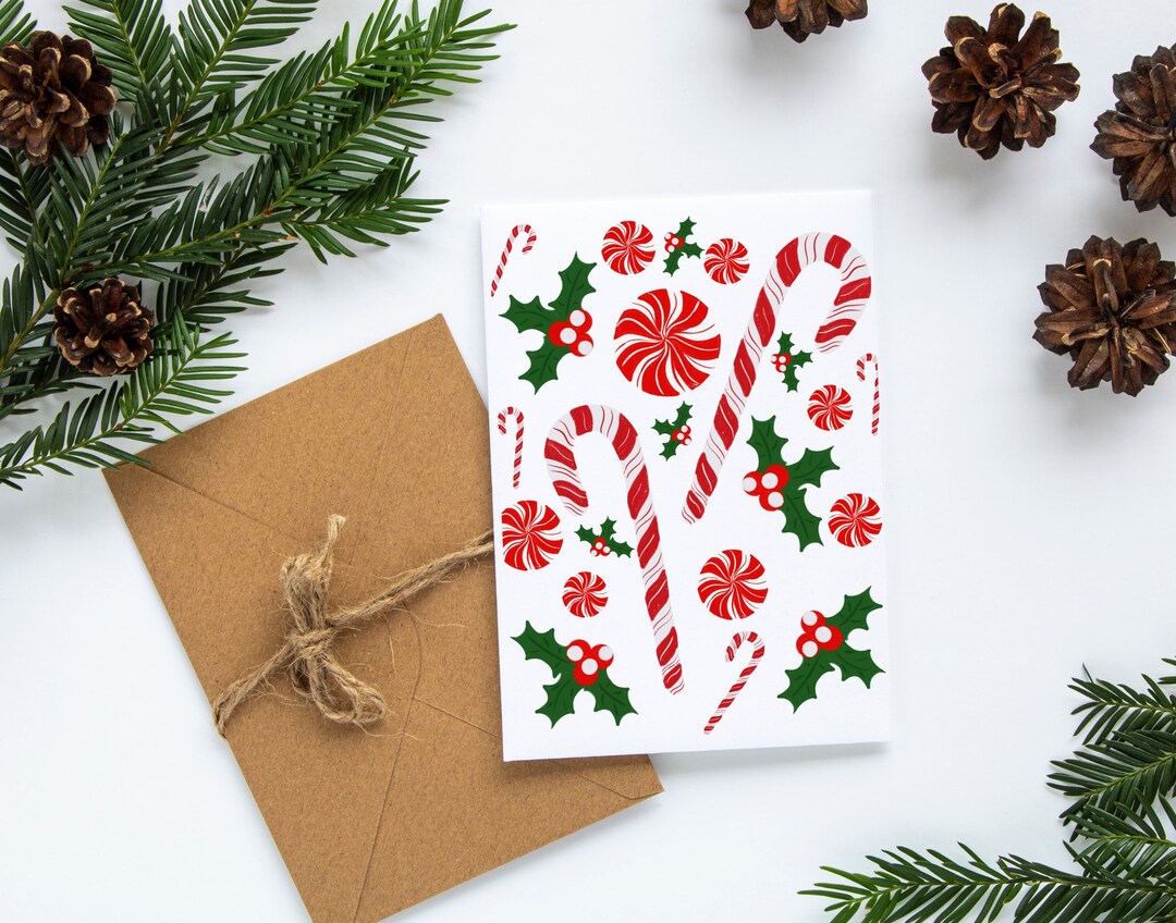 Holiday Candy Cards Christmas Cards Christmas Stationery Holidays ...