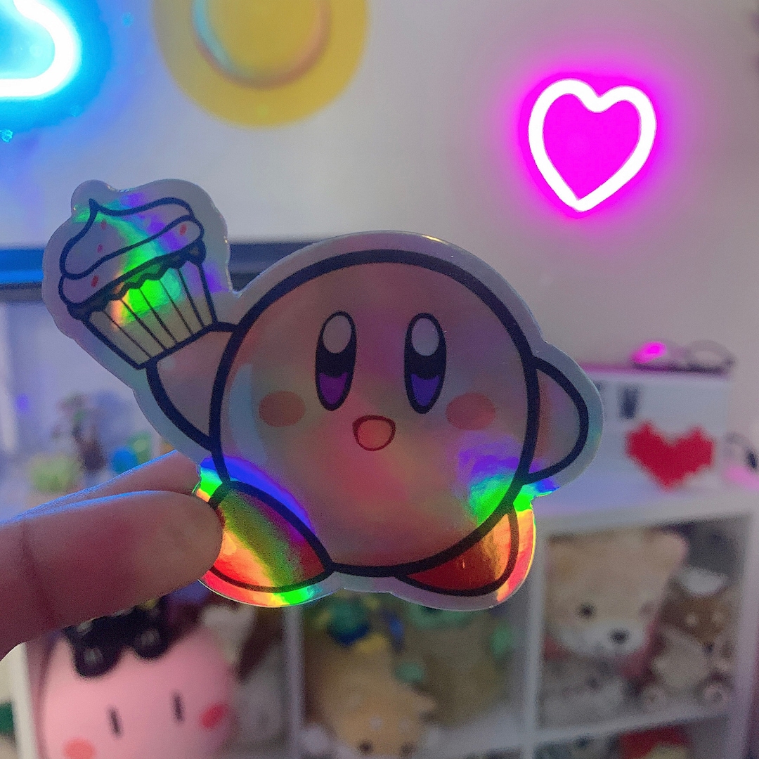 Kirby Holographic Sticker - Etsy