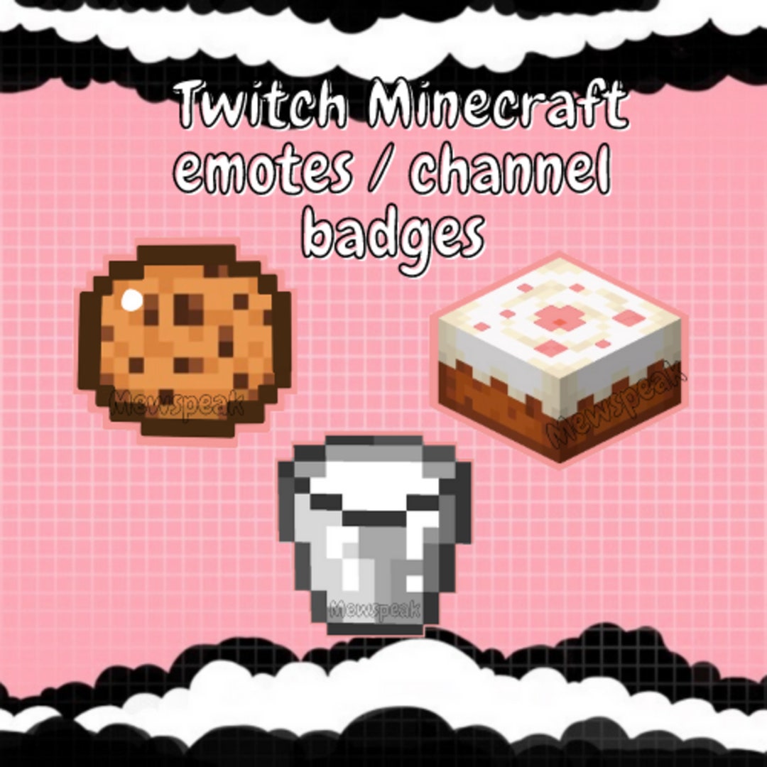 Cute Twitch Minecraft Emotes / Badge Icons - Etsy