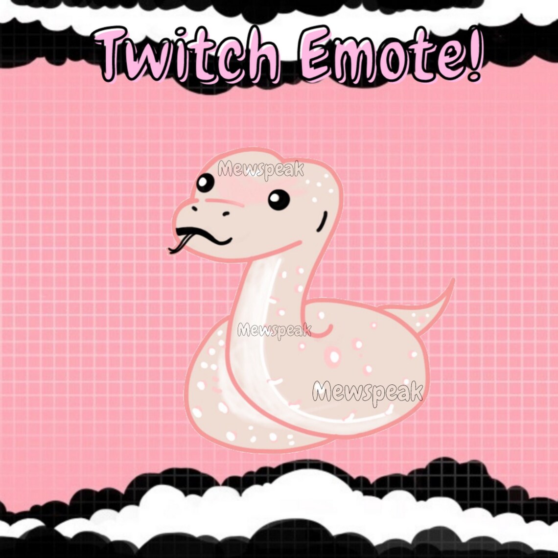 Pink Snake Twitch Emote/badge - Etsy