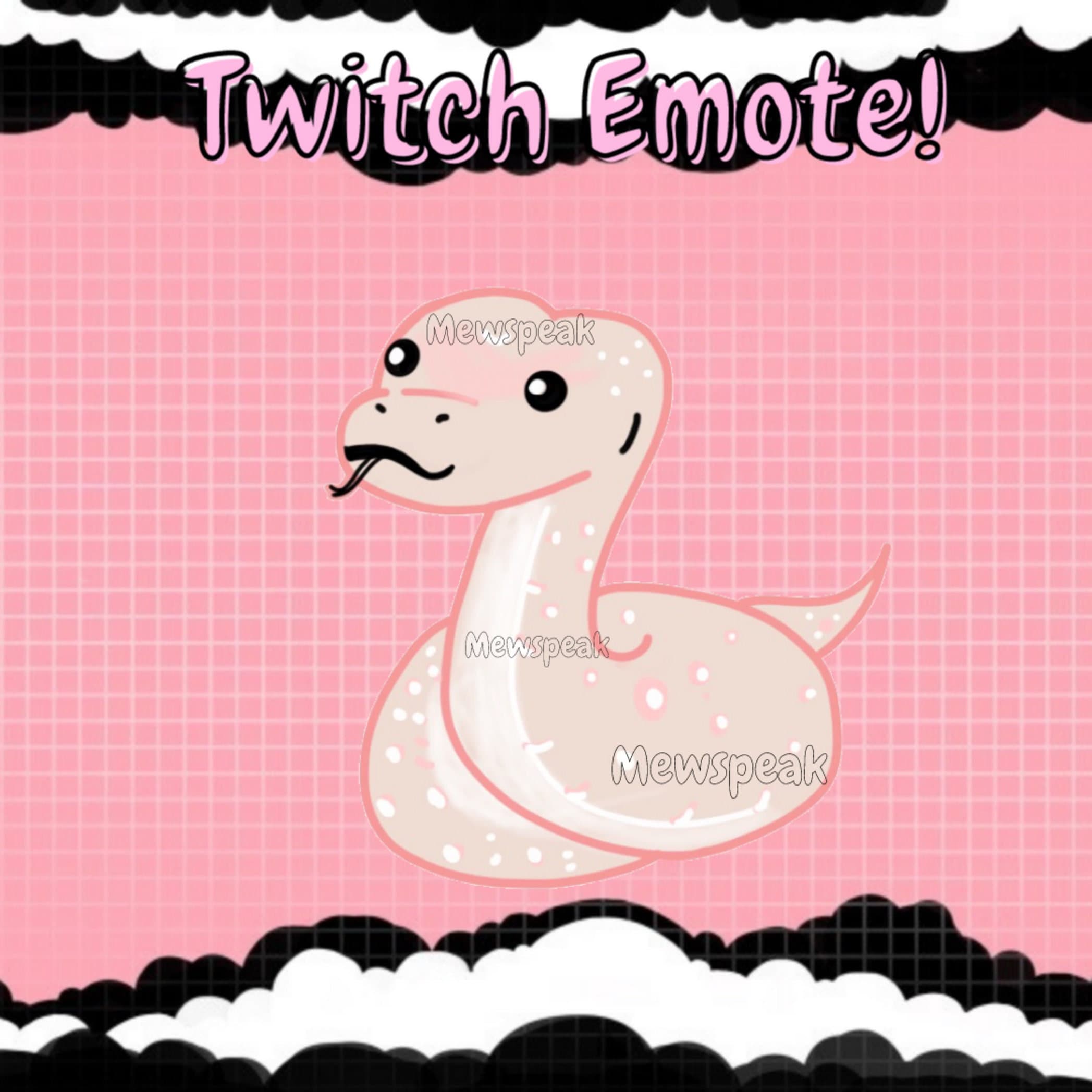 Pink Snake Twitch Emote/badge - Etsy