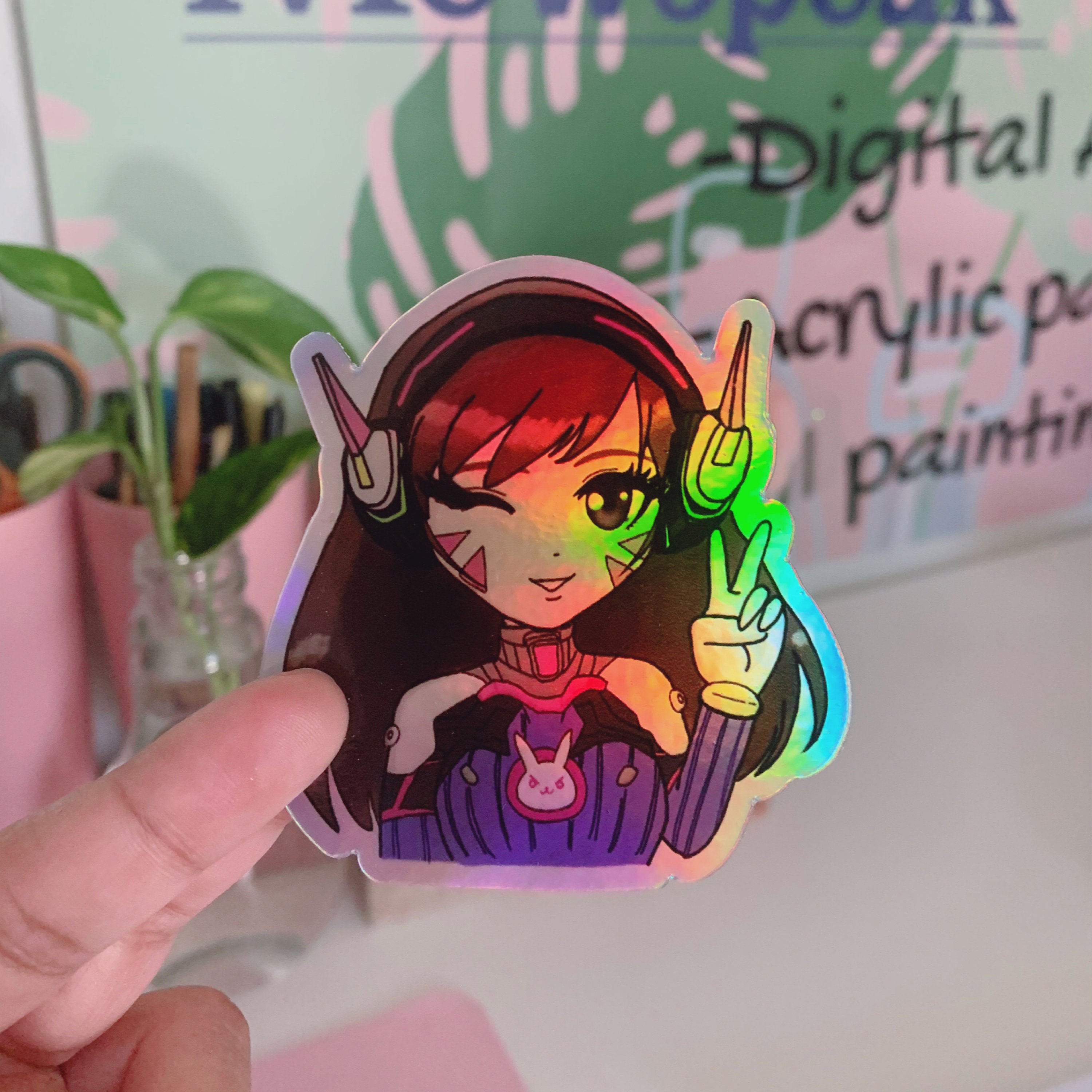 Holographic Baby D.va Sticker - Etsy
