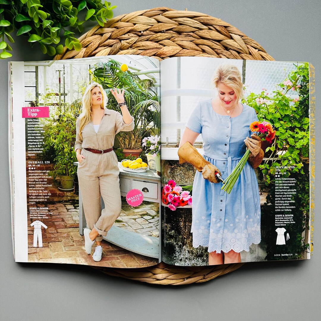 Plus Size Patterns, Fashion Burda Style Magazine 5/2016, Sewing ...