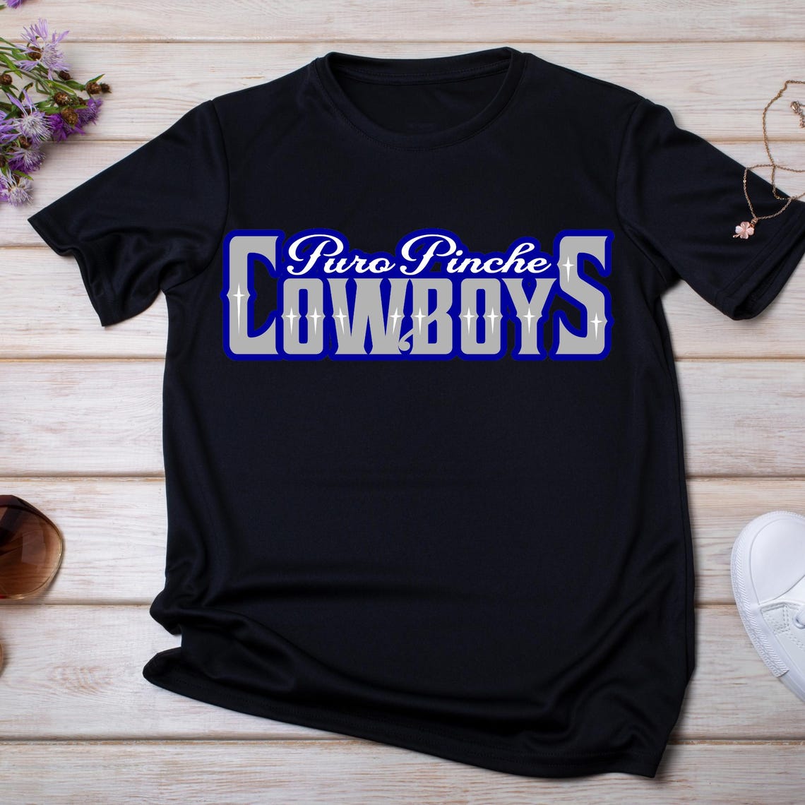Puro Pinche Blue,white, and Gray Design| Custom Dallas Cowboys Fan PNG ...