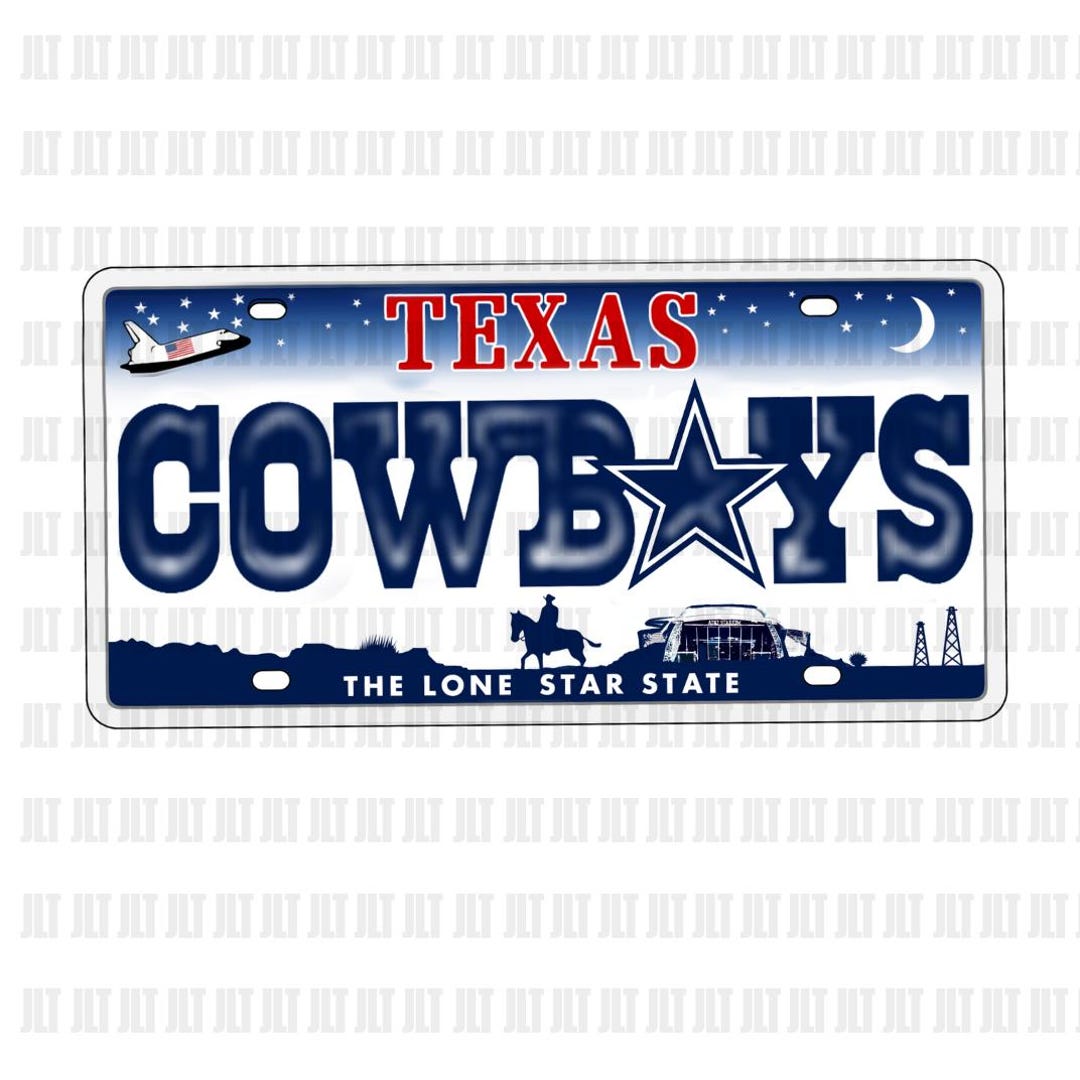 Texas Cowboys License Plate | Dallas Cowboys Car Tag | Custom Texas ...
