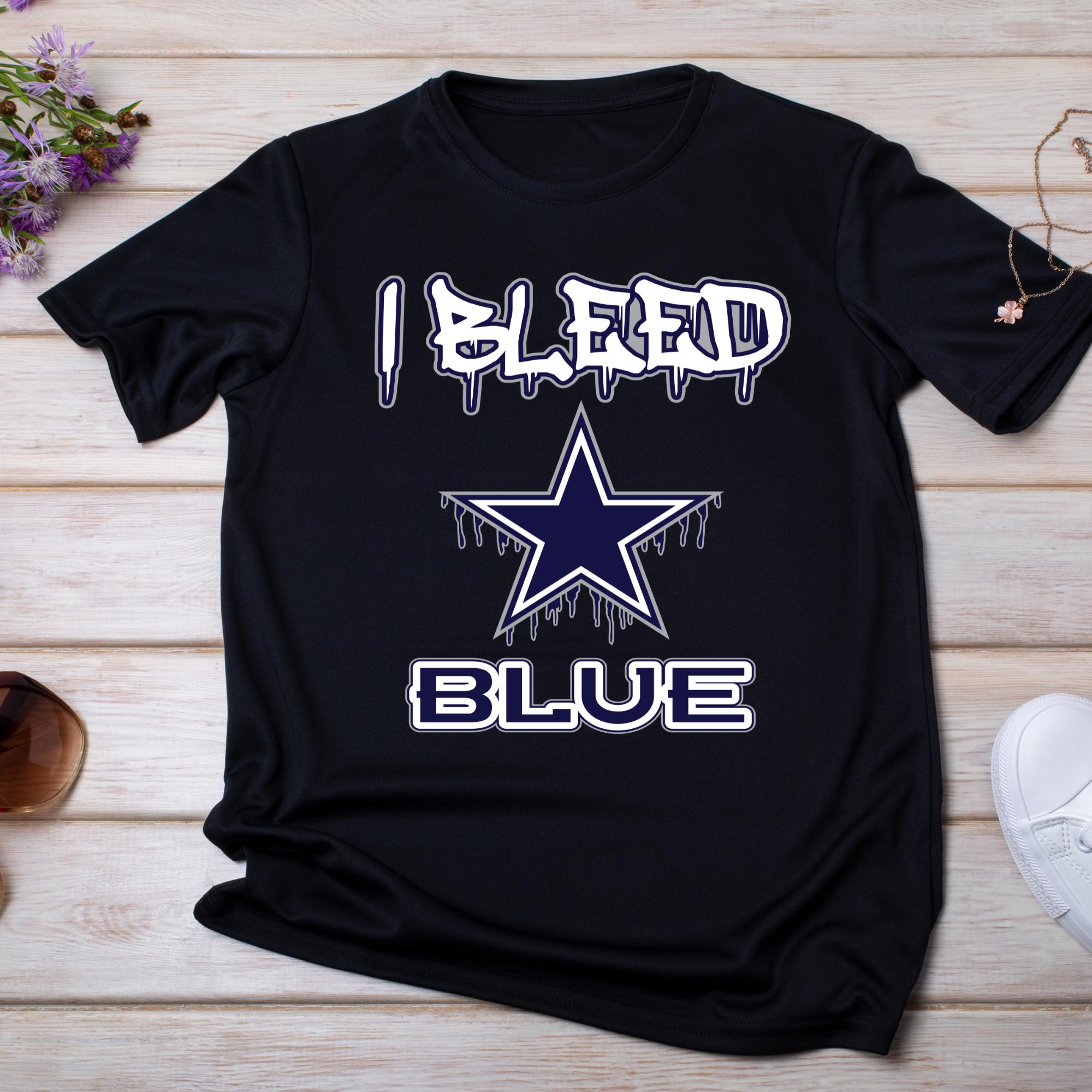 I Bleed Blue | Custom Dallas Cowboys Fan PNG | Dripping Star Decal ...