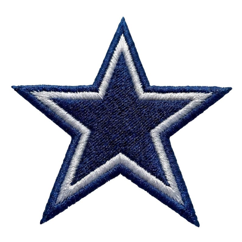 Blue Star Embroidered Patch | Football Inspired Badge | Bold Star ...