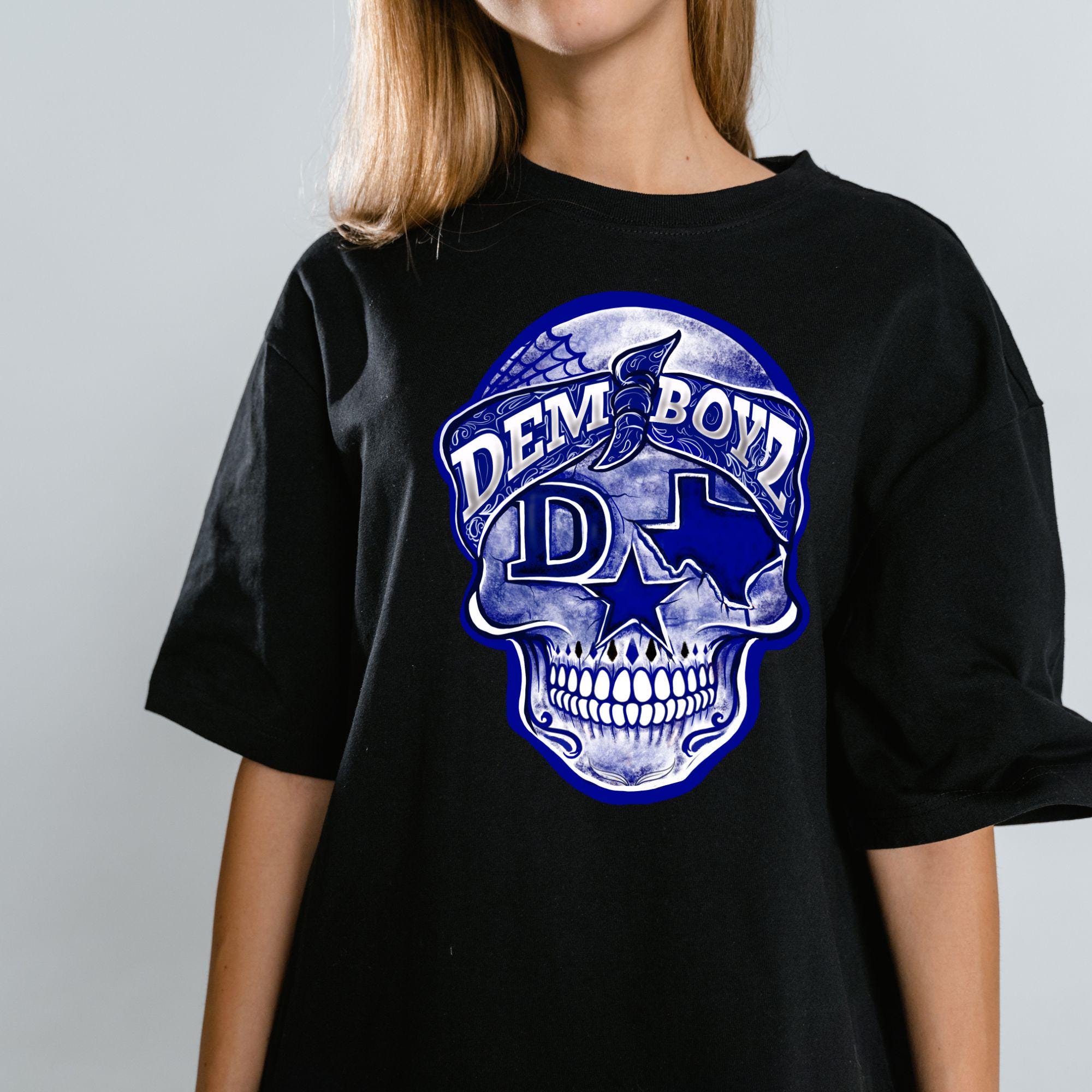 Dem Boys Skull PNG| Custom Dallas Cowboys Fan PNG | Cowboys Football T ...