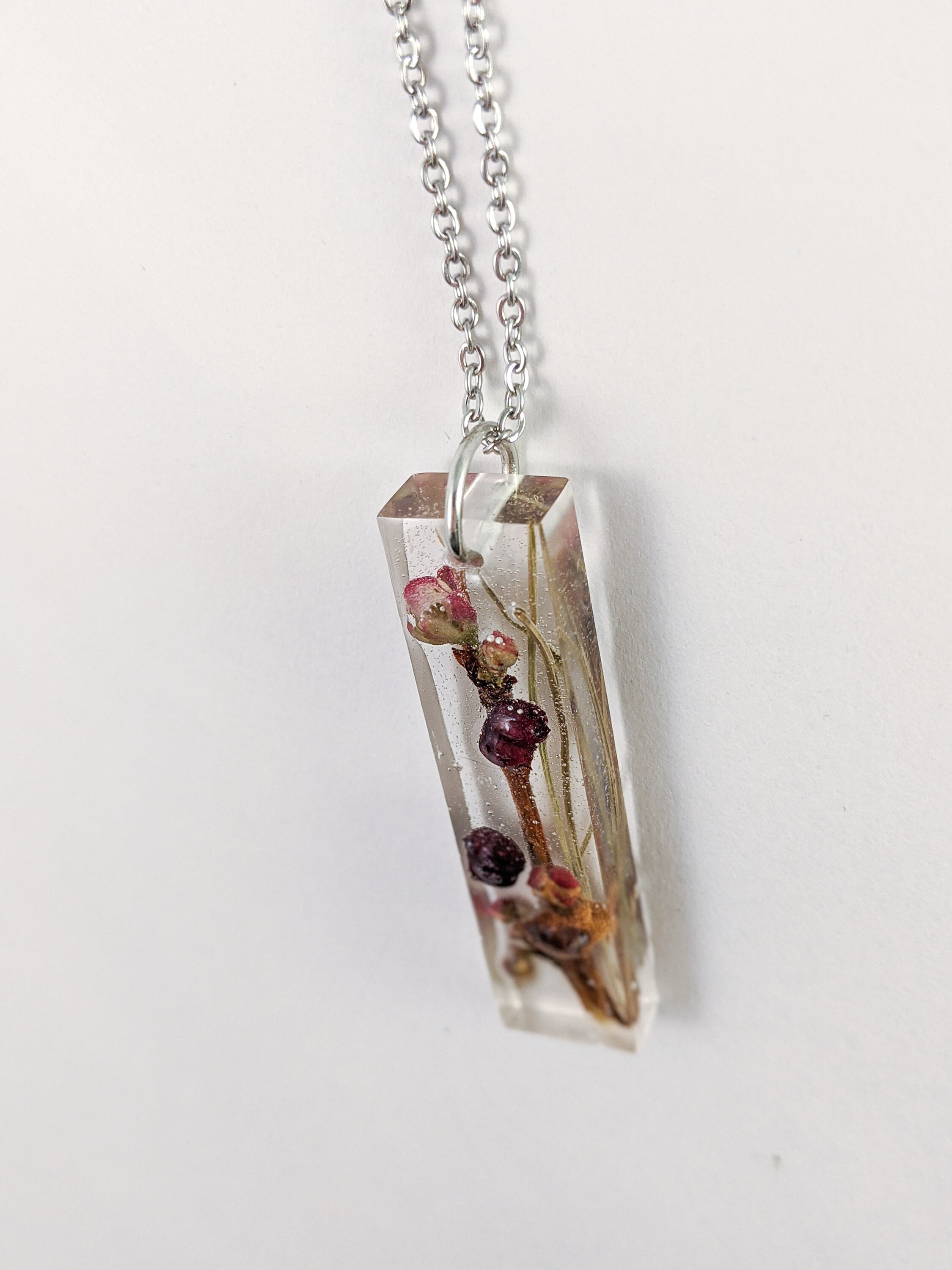 Resin Necklace, Nature Necklace, Nature Jewelry, Dried Flowers ...