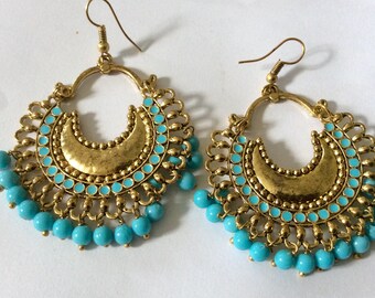 Gold gypsy earrings | Etsy