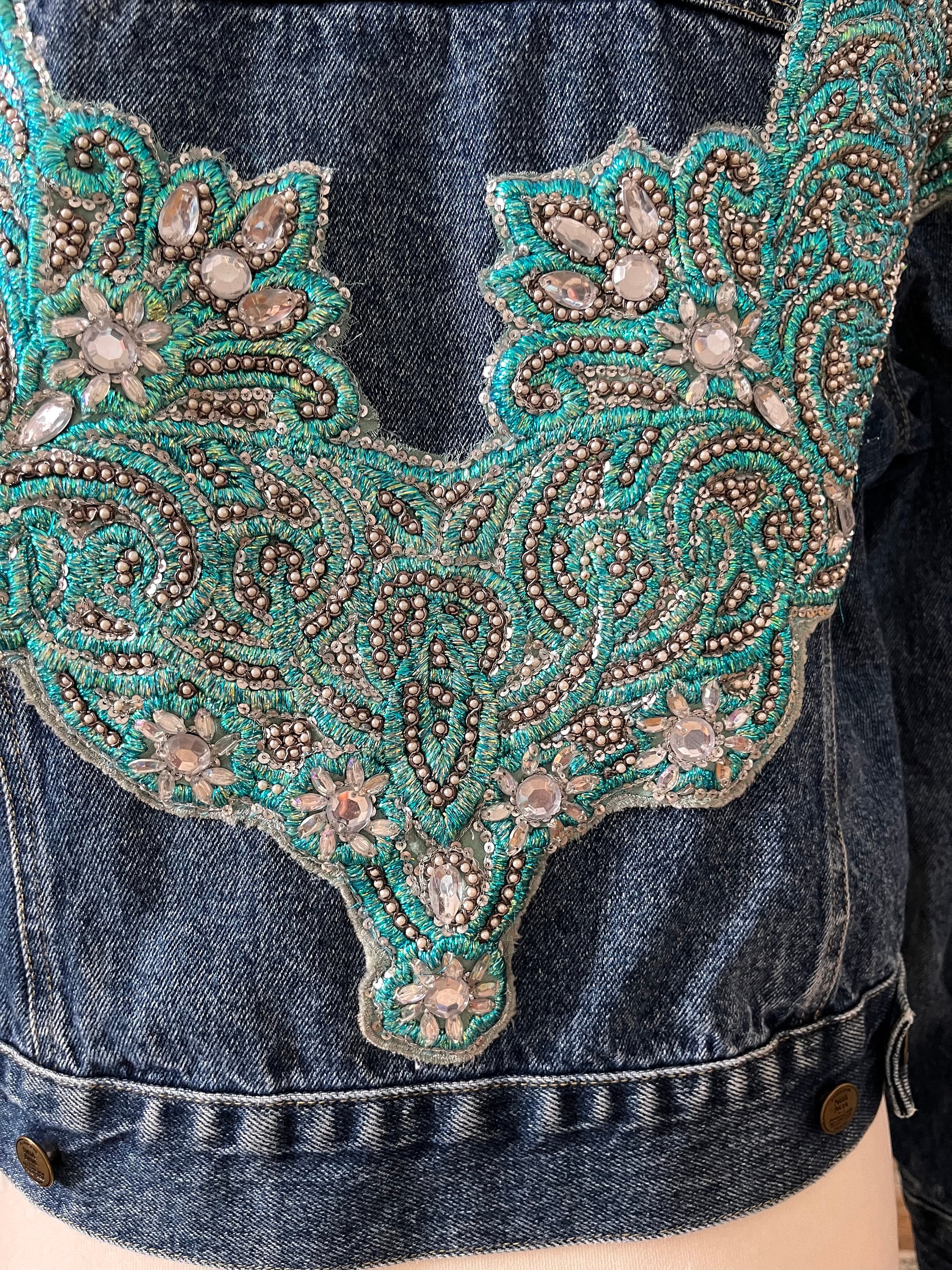 Embellished Denim Jacket - Etsy
