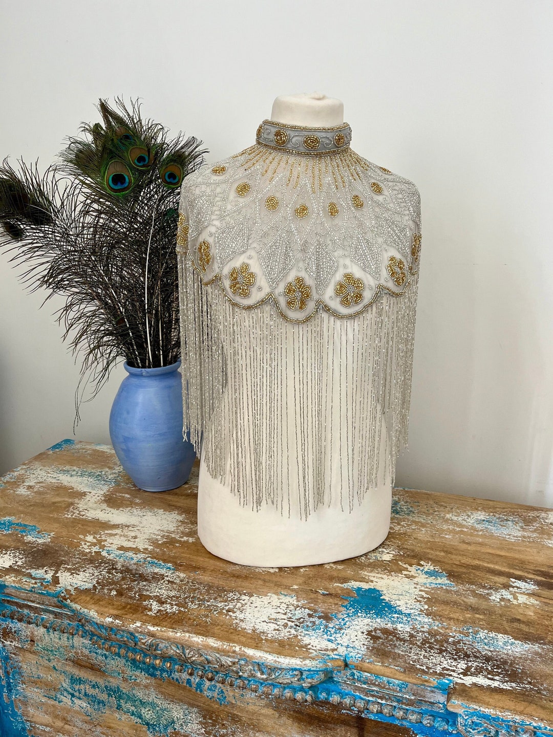 Embellished Beaded Burlesque Cape - Etsy