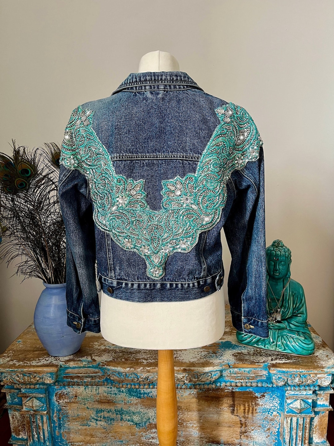Embellished Denim Jacket - Etsy