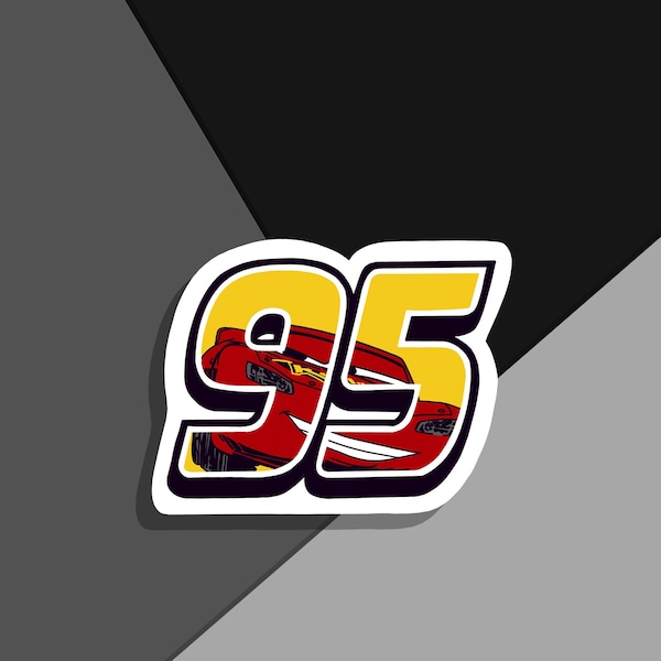 Lightning Mcqueen 95 Sticker - Etsy