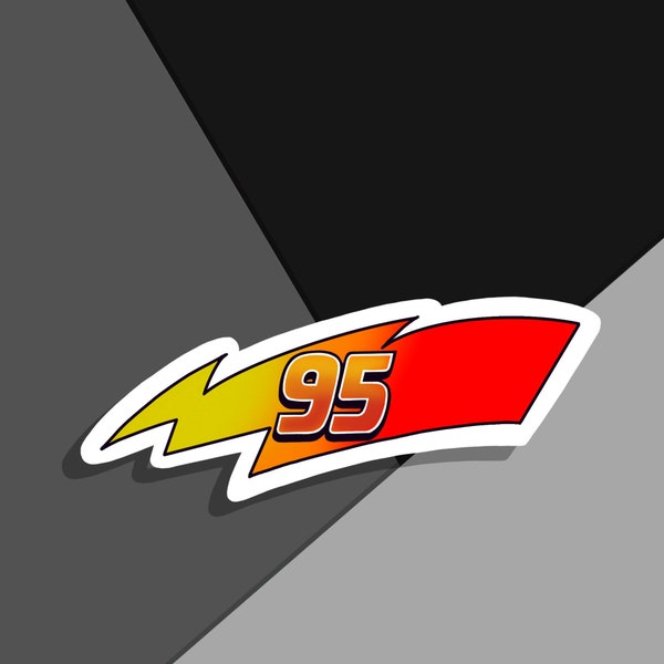 Lightning Mcqueen 95 Sticker - Etsy