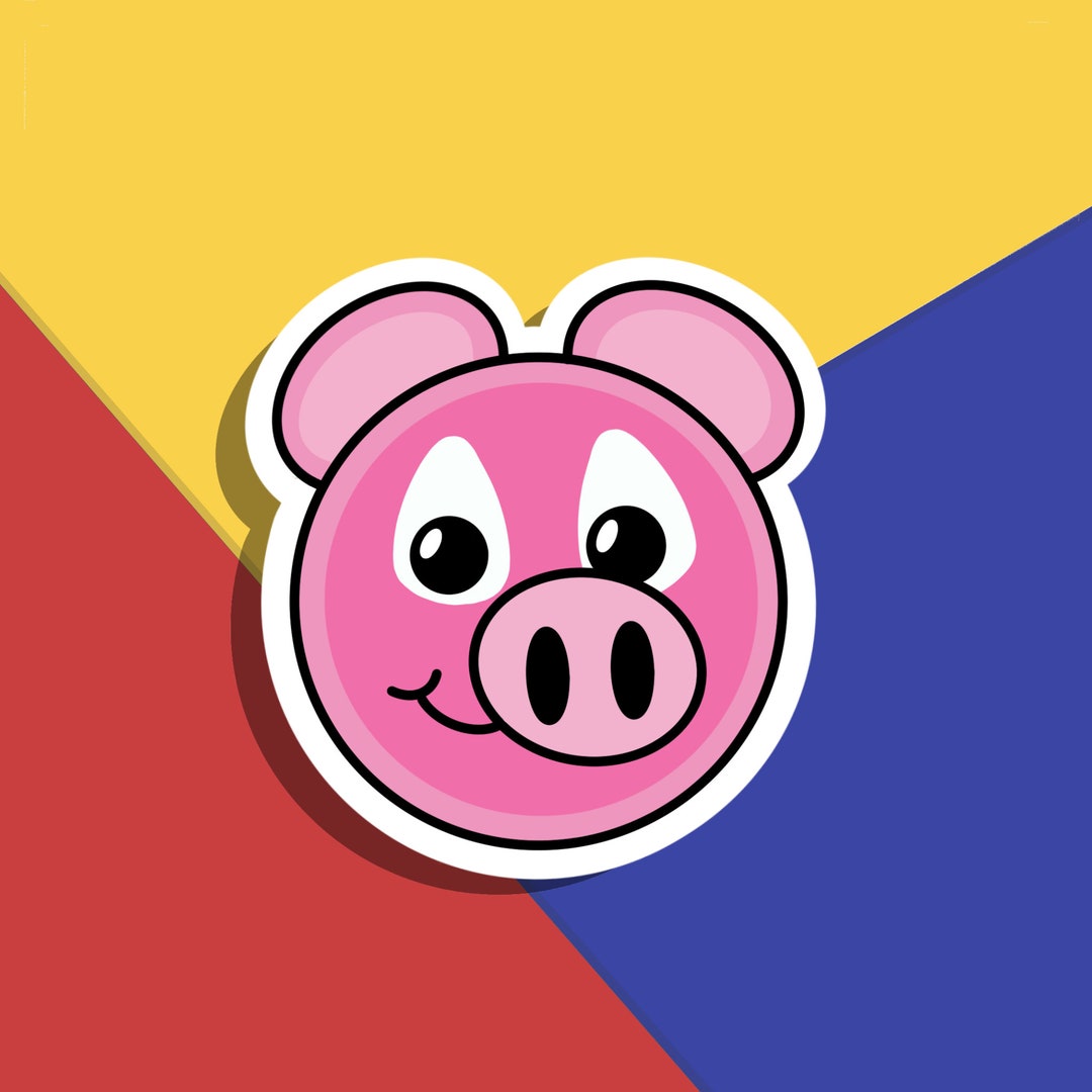 Pig Pal Plate Sticker - Etsy