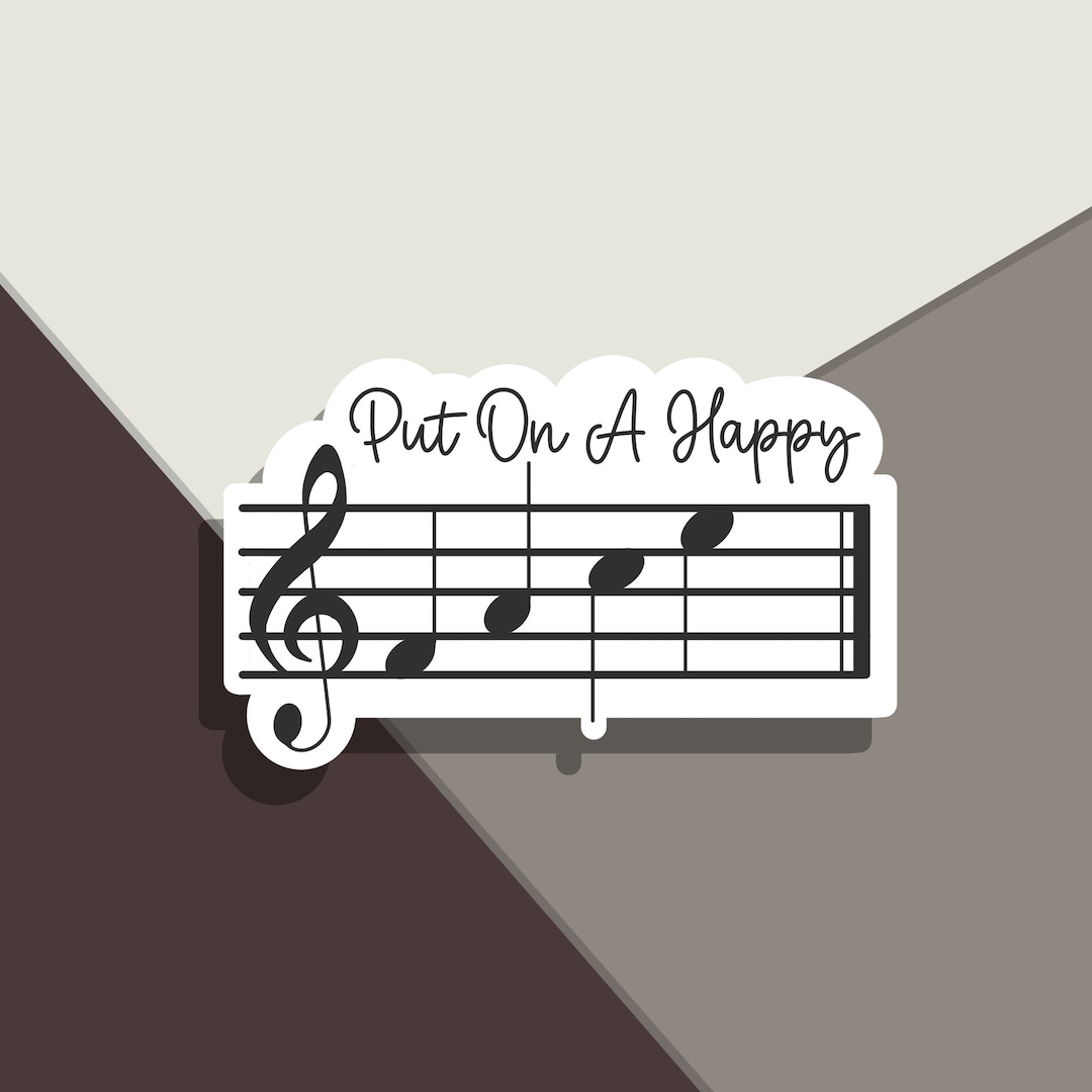 Put on A Happy FACE Music Scale Sticker - Etsy