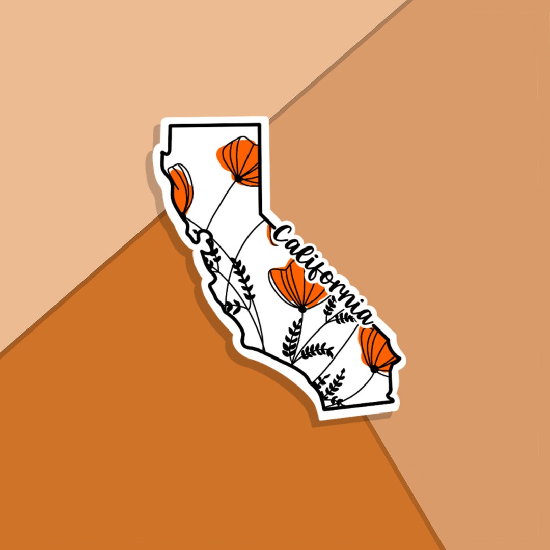 California Poppy Sticker - Etsy